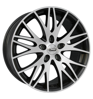 CMS, C8 , 7,5x17 ET48 5x112 72,6, diamant schwarz matt - Bestofwheels